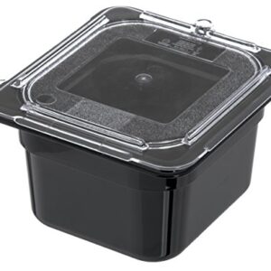 Carlisle FoodService Products 3068403 Plastic Food Pan, 1/6 Size, 4 Inches Deep, Black (Pack of 6)