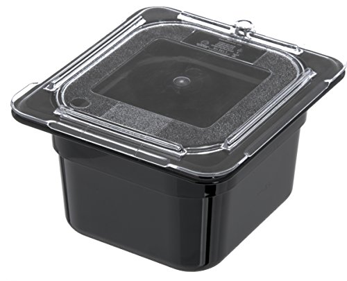 Carlisle FoodService Products 3068403 Plastic Food Pan, 1/6 Size, 4 Inches Deep, Black (Pack of 6)