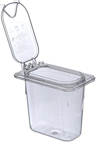 Carlisle FoodService Products 3068807 Plastic Food Pan, 1/9 Size, 6 Inches Deep, Clear (Pack of 6)