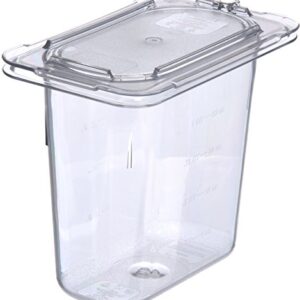 Carlisle FoodService Products 3068807 Plastic Food Pan, 1/9 Size, 6 Inches Deep, Clear (Pack of 6)