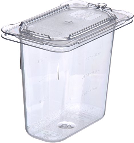 Carlisle FoodService Products 3068807 Plastic Food Pan, 1/9 Size, 6 Inches Deep, Clear (Pack of 6)