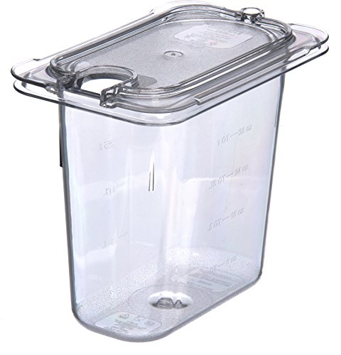 Carlisle FoodService Products 3068807 Plastic Food Pan, 1/9 Size, 6 Inches Deep, Clear (Pack of 6)