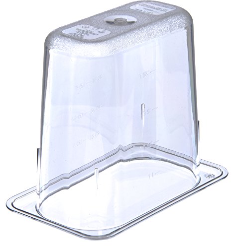 Carlisle FoodService Products 3068807 Plastic Food Pan, 1/9 Size, 6 Inches Deep, Clear (Pack of 6)