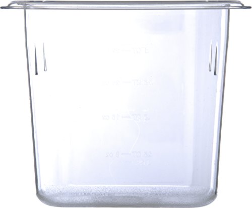 Carlisle FoodService Products 3068807 Plastic Food Pan, 1/9 Size, 6 Inches Deep, Clear (Pack of 6)