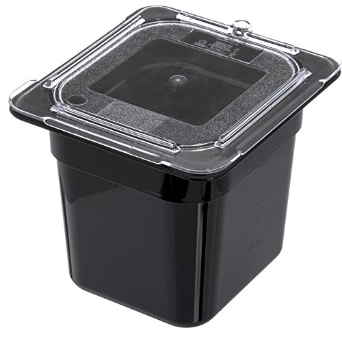 Carlisle FoodService Products Plastic Food Pan 1/6 Size 6 Inches Deep Black (Pack of 6)