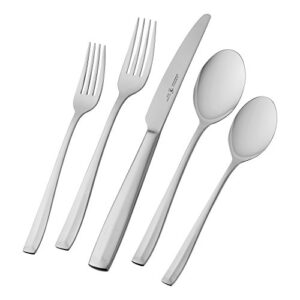 henckels lani flatware set, 65-piece, silver like finish