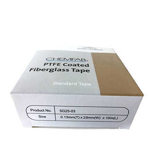 PTFE Fabric Tape | PTFE Vacuum Machine Sealing Tape with Adhesive Made by Saint Gobain SG25 03 Pack of 2