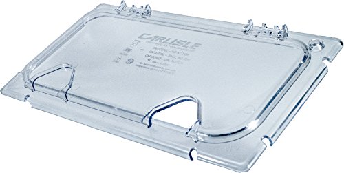 Carlisle FoodService Products CM10279Z07 Coldmaster EZ Access Lid with Notch, 1/3 Size, 0.9" Height, 13" Width, 7" Length, Polycarbonate (PC), Clear (Pack of 2)