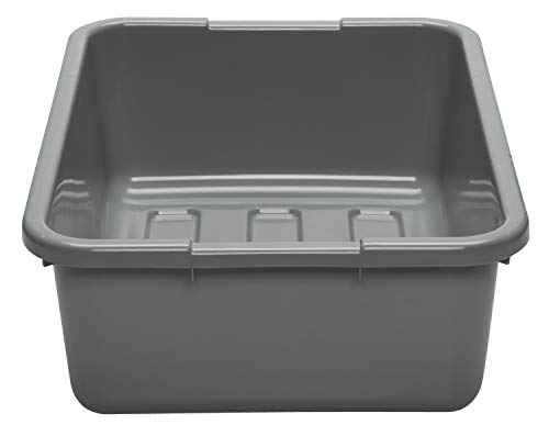 Cambro 21157CBP180 Cambox 21" x 15" x 7" Light Gray Polyethylene Plastic Bus Box with Ribbed Bottom, (Pack of 1)