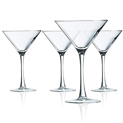 Luminarc Cachet 10 Ounce Martini 4-Piece Set, 4 Count (Pack of 1), Clear