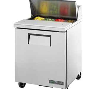 True TSSU-27-08-HC Commercial Cold Food Prep Table with Hydrocarbon Refrigerant, 36.75" Height, 30.125" Width, 27.625" Length