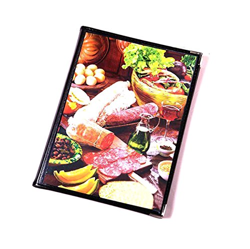 COSMOS 4 Page 8 View Transparent Restaurant Menu Covers, Fits A4 Size Paper