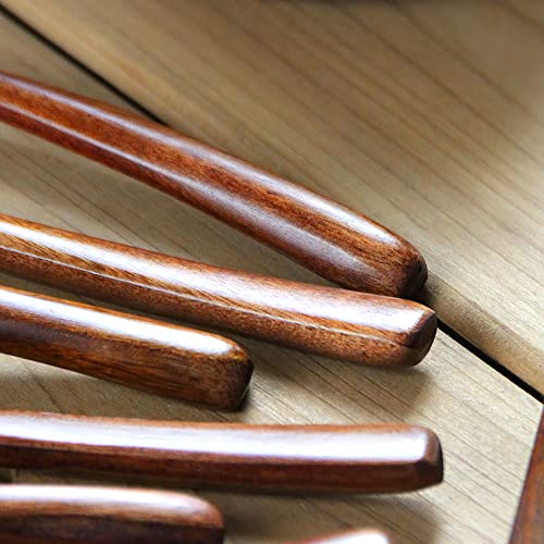 Forks,Wooden Forks, AOOSY 6 Pieces Eco-friendly Japanese Wood Salad Dinner Forks Wooden Forks Set Reusable Handmade Natural Wood Flatware Set for Cooking Stirring Eating