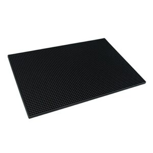 barsics 18"x12" pvc bar service mat for cocktail bartender (black)