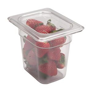 Cambro 86CW135 Camwear 1/8 Size Clear Food Pan - 6" Deep (1.25QT)