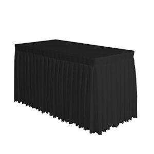 surmente tablecloth 14 ft polyester table skirt for weddings, banquets, or restaurants(black) … …