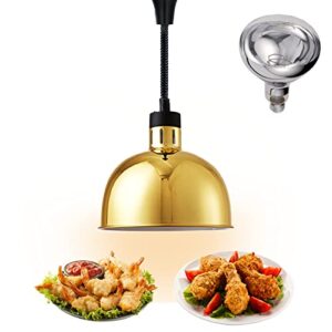 jiawanshun food warmer lamp food heat lamp/bulb 250w φ290mm cafeteria food warmer commercial food warmer restaurant supplies or home use food service retractable heat lamps(golden)