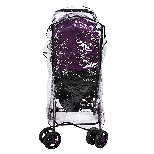 Fdit Clear Baby Stroller Rain Cover PVC Universal Waterproof Ventilation Windproof Dust Weather Shield Umbrella Pram Cover Accessory