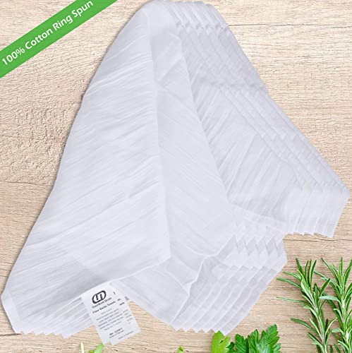 Flour Sack Kitchen Towels (White,12 Pack) 100% Cotton,28x28 Inch Cloth Napkin, Bread wrapper, Cheesecloth, Multi Purpose Kitchen Dish Towels,Bar Towels, Extremely Absorbent & Sturdy By Excellent Deals