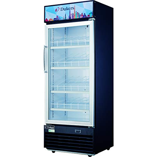 Dukers DSM-12R 11.4 cu. ft. Commercial Single Glass Swing Door Merchandiser Refrigerator