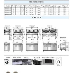 AtosaUSA MSF8304GR 72.70'' 3 Door Counter Height Refrigerated Sandwich/Salad Prep Table with Standard Top