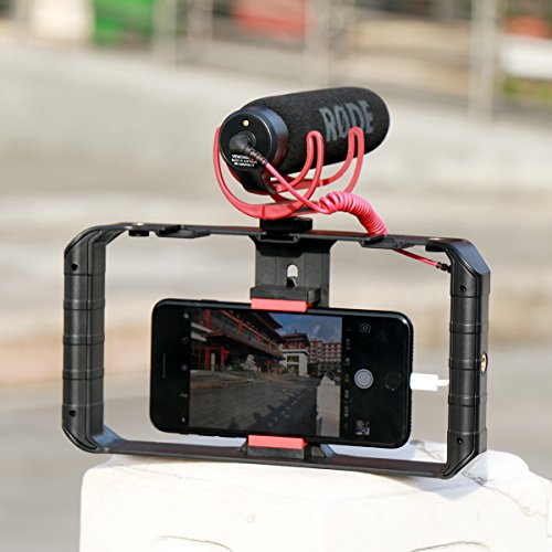 Ulanzi U Rig Pro Video Rig for iPhone, Phone Stabilizer Rig w Triple Cold Shoe Mount,Phone Tripod Mount for iPhone 11 Pro Max XS Max X 8 7 6 plus OnePlus 7 Pro Samsung Google Pixel Vlogging Filmmaking