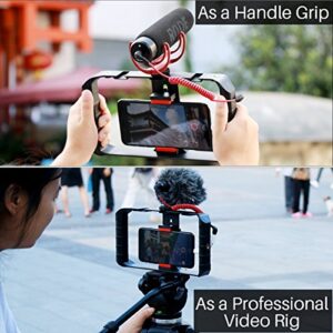 Ulanzi U Rig Pro Video Rig for iPhone, Phone Stabilizer Rig w Triple Cold Shoe Mount,Phone Tripod Mount for iPhone 11 Pro Max XS Max X 8 7 6 plus OnePlus 7 Pro Samsung Google Pixel Vlogging Filmmaking