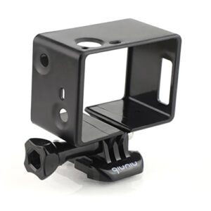 frame mount housing case for gopro hero4, hero3 and hero3+ with bacpac accessories - black