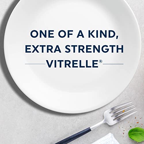 Corelle Vitrelle 18-Piece Service for 6 Dinnerware Set, Triple Layer Glass and Chip Resistant, Lightweight Round Plates and Bowls Set, Indigo Speckle