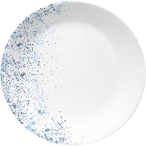 Corelle Vitrelle 18-Piece Service for 6 Dinnerware Set, Triple Layer Glass and Chip Resistant, Lightweight Round Plates and Bowls Set, Indigo Speckle