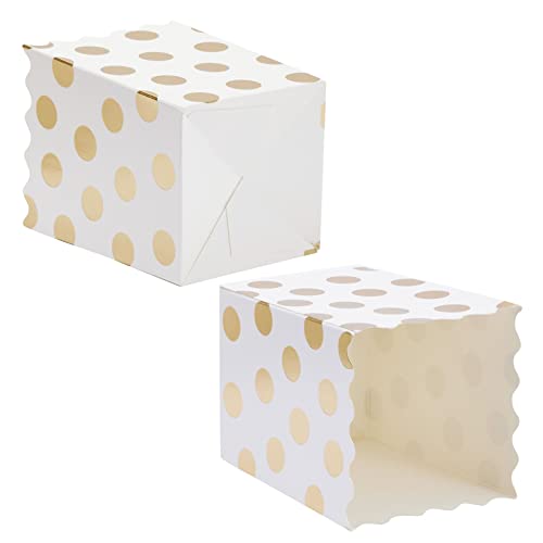 Juvale 60 Pack Mini Popcorn Boxes for Party, Gold Popcorn Containers for Movie Night Decorations (3 x 4 In)