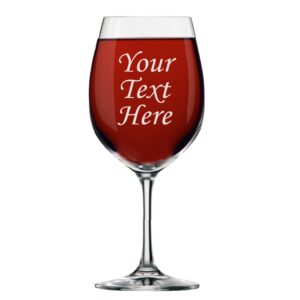 my personal memories, personalized wine glass with stem - engraved with your custom text