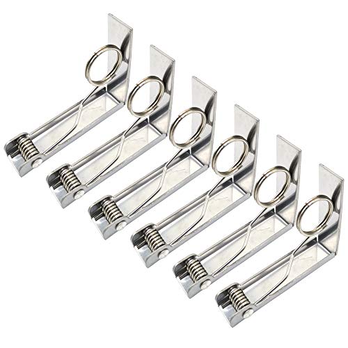 Latomex Tablecloth Clips, Set of 6 Extra Large Table Cover Cloth Clamps for Home Party & Picnic(Up to 2.4")