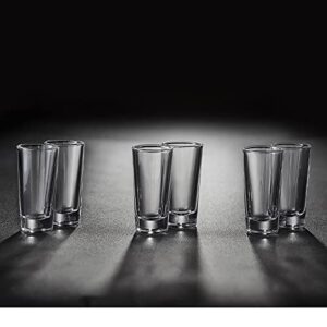 Elivia Shot Glass Set with Heavy Base, 1.2 oz (12 pack) Clear Glasses for Whiskey and Liqueurs - JM02