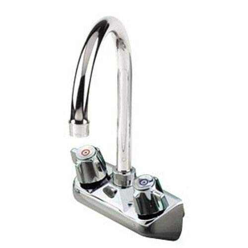 Commercial Hand Sink Replacement Faucet Large Goose Neck Stainless Steel NSF Fits Any 4" Center