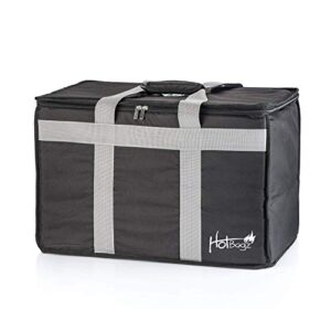 Insulated Food Delivery Bag - Professional Hot/Cold Thermal Carrier - Lightweight & Portable, For Catering, Restaurants, Delivery Drivers, Uber Eats, Grubhub, Postmates, etc..