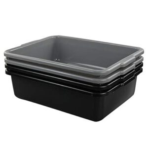 lesbin 13 l plastic commercial tote box, bus tubs/bus box, 4-pack