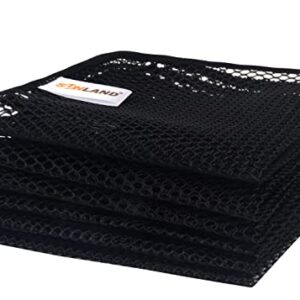 SUNLAND Netted Dish Cloths for Washing Dishes No Odor Dishes Scrubber for Kitchen-Fast Drying and Easy to Clean Mesh Dishes Cloth 6 Pack 12Inch x12Inch Black