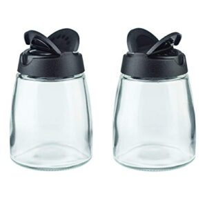 mileke salt and pepper shakers, moisture-proof condiment holders 150ml, 2/pack