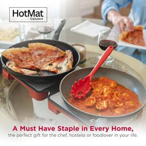 HotMat Connect Food Warmer Tray - Foldable with Silicone and Adjustable Temperature - Modular Compact Warming Plate for Home Dinners, Parties and Buffets - Grey, 2-Dish (1-Pack)