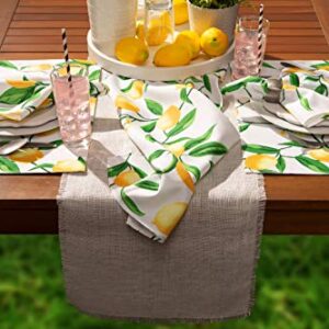 DII Lemon Bliss Outdoor Tabletop, Collection Stain Resistant & Waterproof, Table Runner, Table Runner, 14x72