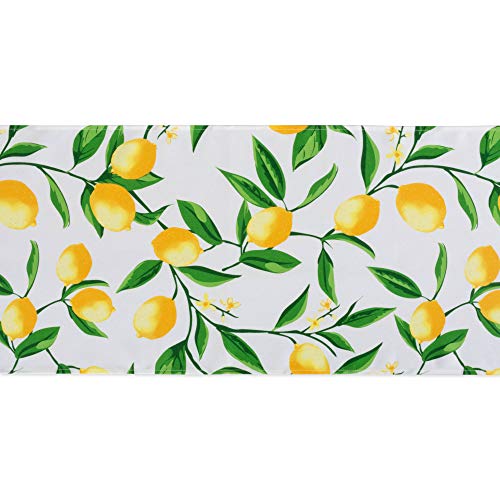 DII Lemon Bliss Outdoor Tabletop, Collection Stain Resistant & Waterproof, Table Runner, Table Runner, 14x72