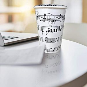 13.5 Oz Mug for Music Lover Coffee Cup with Lid Music Notes Tea Milk Ceramic Mug Cup Gift