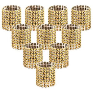 accmor 100pcs napkin rings, gold napkin rings buckles for table decorations, wedding, dinner,party, diy decoration