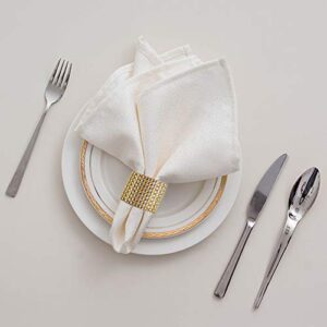 Accmor 100pcs Napkin Rings, Gold Napkin Rings Buckles for Table Decorations, Wedding, Dinner,Party, DIY Decoration