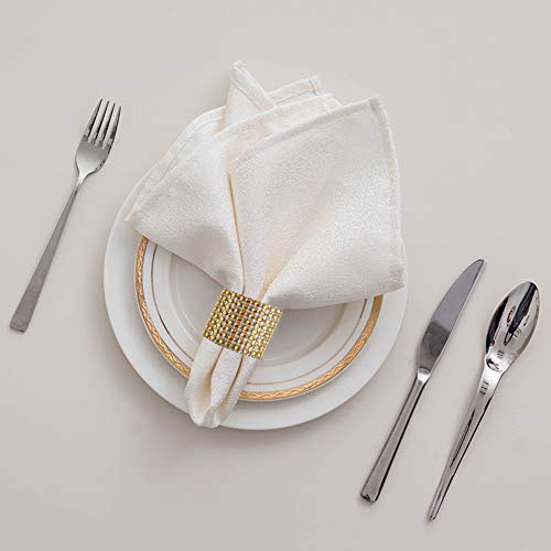 Accmor 100pcs Napkin Rings, Gold Napkin Rings Buckles for Table Decorations, Wedding, Dinner,Party, DIY Decoration