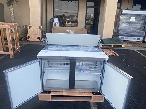 Commercial Refrigerated Sandwich Prep Table 2-door 48" NSF Stainless Steel 115v Size 48" Width Temp 33F-41F XSP-48