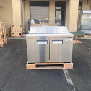 Commercial Refrigerated Sandwich Prep Table 2-door 48" NSF Stainless Steel 115v Size 48" Width Temp 33F-41F XSP-48