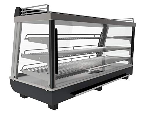 KoolMore - HDC-6C Commercial 48" Countertop Food Warmer Display Case Merchandiser with LED Lighting and Front Sliding Door - 6.5 cu.ft.,Black