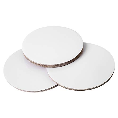 [25pcs] 12" White Cakeboard Round,Disposable Cake Circle Base Boards Cake Plate Platter 12 inch,Pack of 25